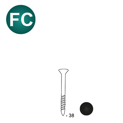 Ptes 34° 2,8 x 38 FasCoat Noir - Produit - Alsafix